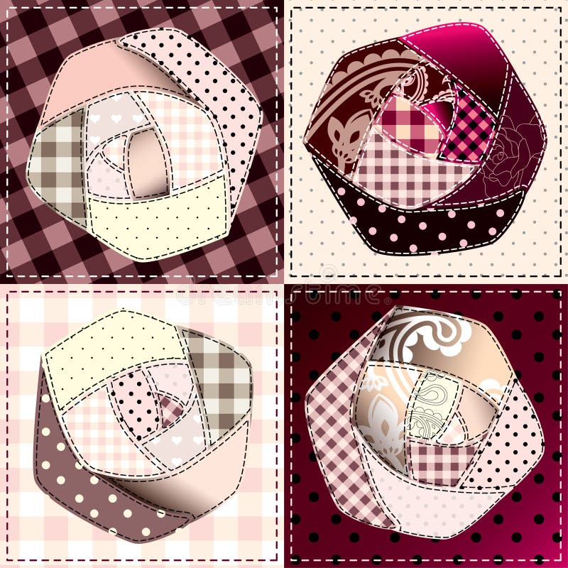 PatchworkMulticolorPattern stock vector. Illustration of collection ...