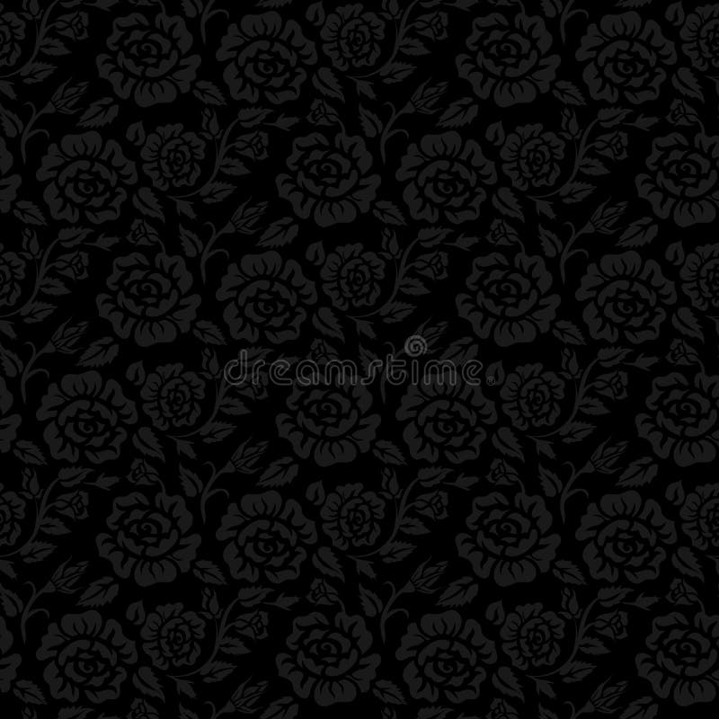 Black Seamless Lace Pattern Stock Vector - Illustration of loop ...