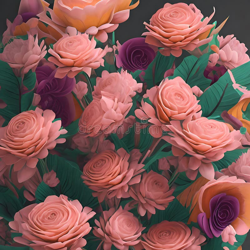 Roses Pattern, Seamless Pattern with Roses Stock Illustration ...