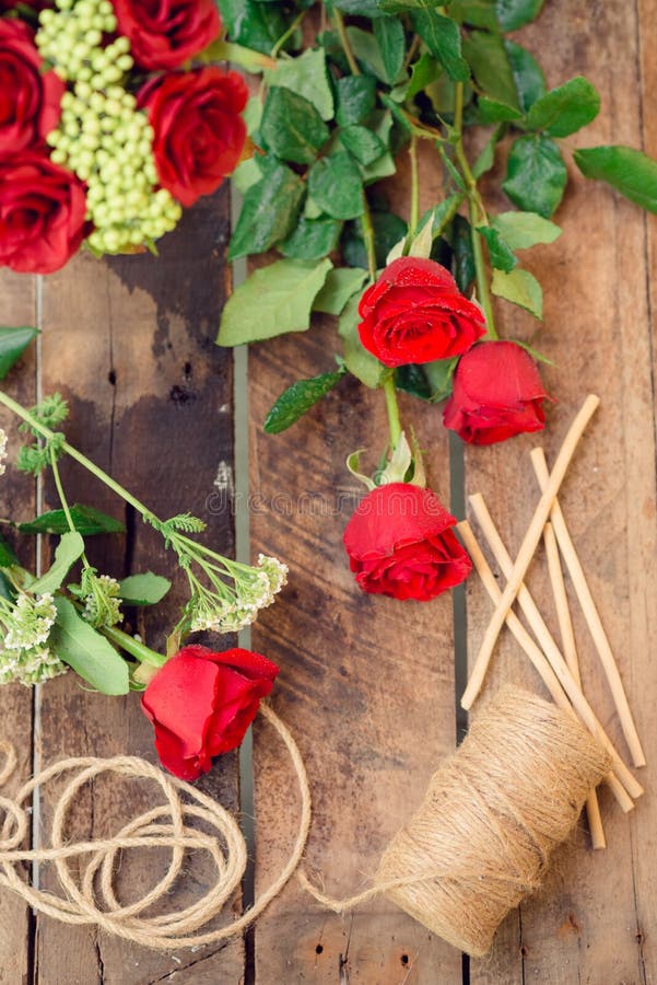 Roses stock image. Image of composition, love, plank - 46499943