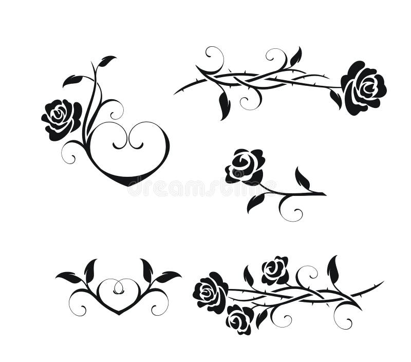 Roses stock vector. Illustration of frame, rose, graphic - 44001330