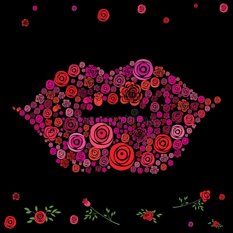 Lip Shape Flower Stock Illustrations – 1,628 Lip Shape Flower Stock ...