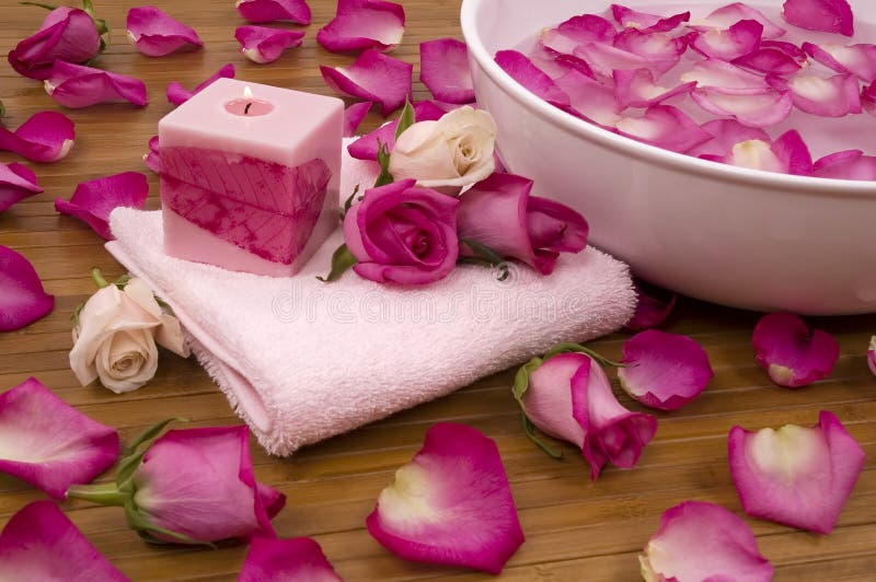 Roses in a Spa stock photo. Image of pamper, beautiful - 2152886