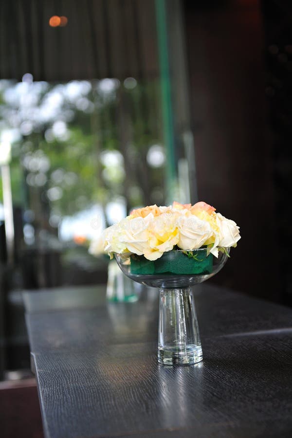 Roses on table stock image. Image of rose, wedding, restaurant - 22430519