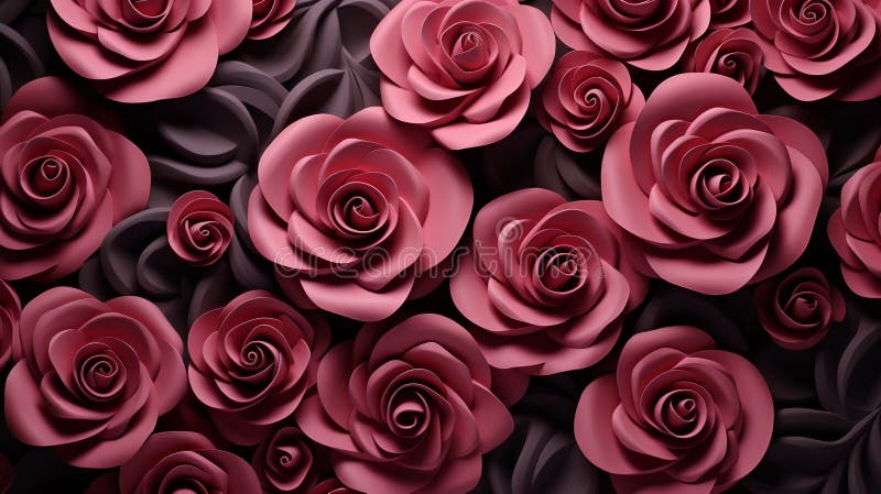 Roses Texture Flower Background Image Stock Illustration - Illustration ...