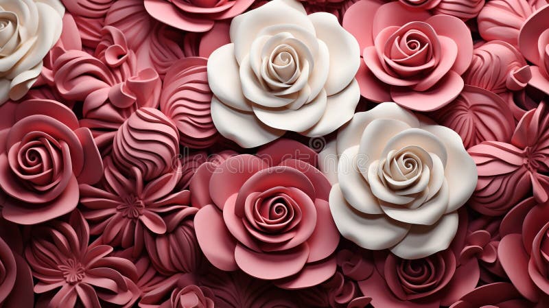Roses Texture Flower Background Image Stock Illustration - Illustration ...