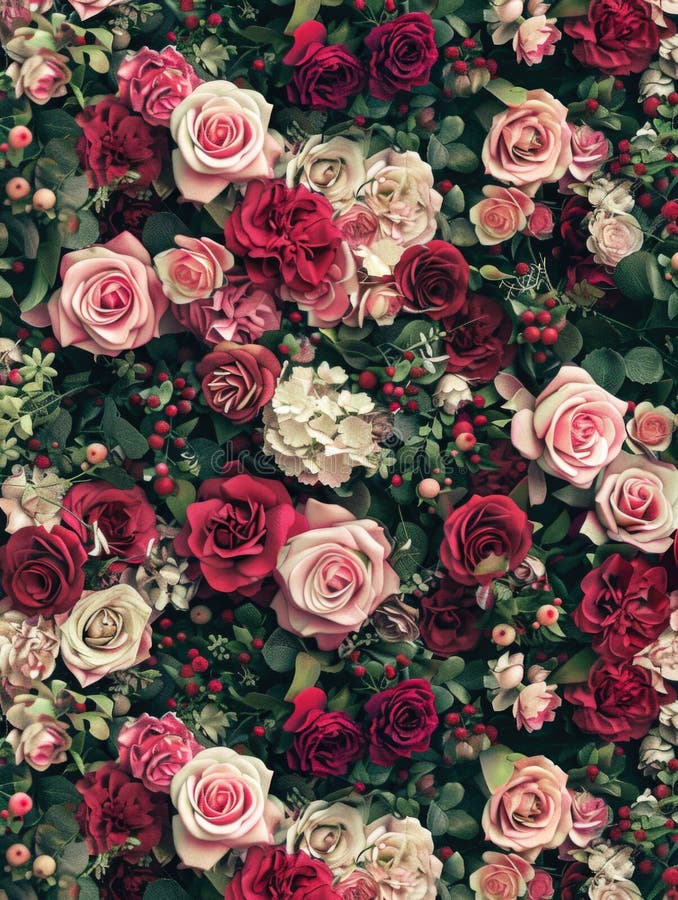 Roses on a wall stock image. Image of beautiful, decoration - 375150469