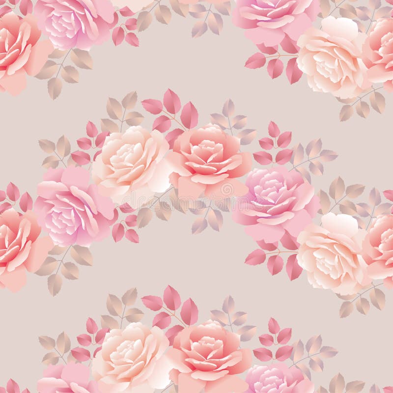 Roses wave pattern stock vector. Illustration of wave - 67847035