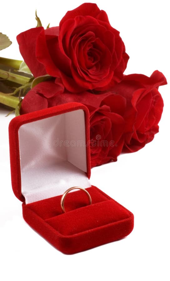 Roses and wedding ring stock photo. Image of ring, romance - 4513882