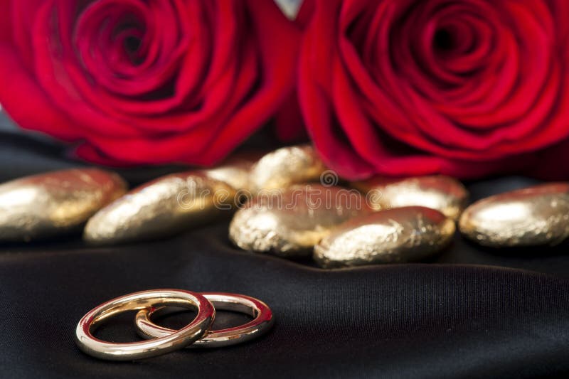 Candy ,wedding Rings and Orchid Stock Image - Image of boxes, couples ...