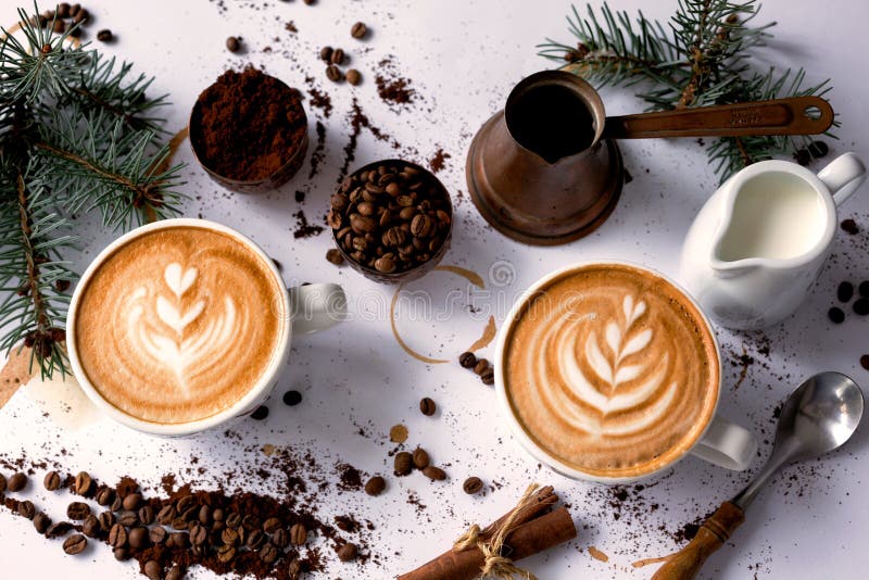 Rosetta Pattern Drawn on the Surface of Espresso Stock Photo - Image of ...