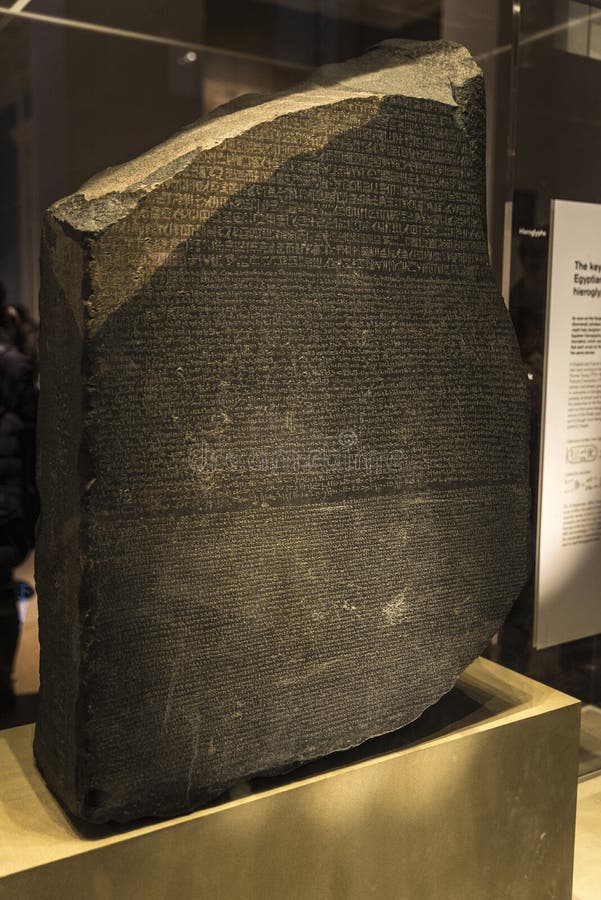 Stele Di Rosetta In British Museum, Londra, Regno Unito Fotografia ...