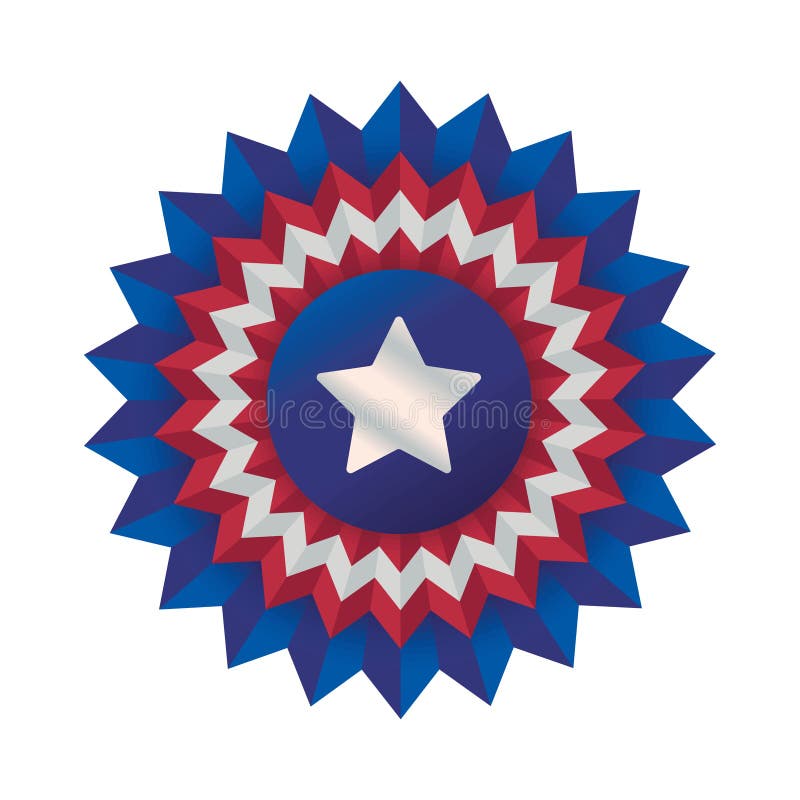 Rosette american flag stock vector. Illustration of states - 264704073