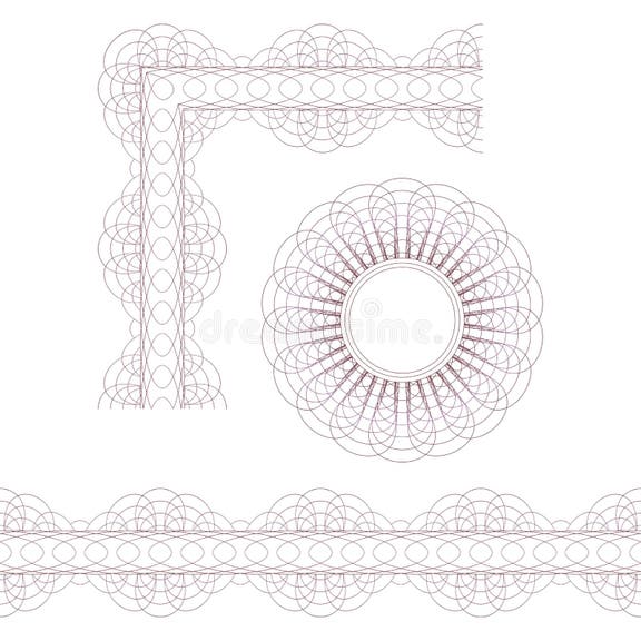 Rosette, border and corner stock vector. Illustration of filigree - 51432782