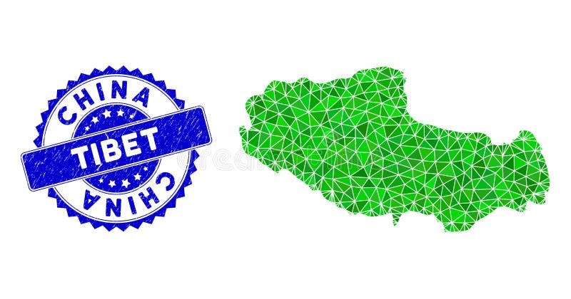 Rosette Grunge Seal Imprint and Green Vector Polygonal Tibet Chinese ... Rosette Grunge Seal Imprint and Green Vector Polygonal Tibet Chinese ...