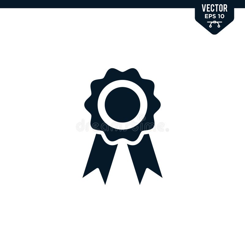 Rosette Icon Collection, Glyph Style Stock Vector - Illustration of ...