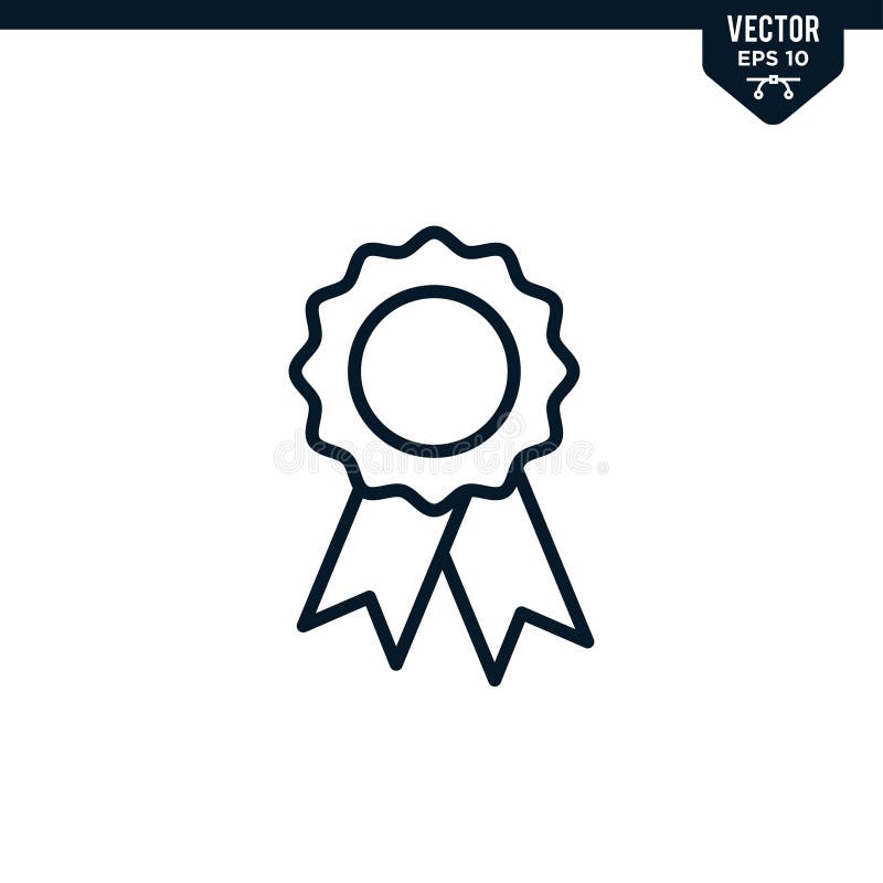 Rosette Icon Collection Outlined Style, Editable Stroke Stock Vector ...