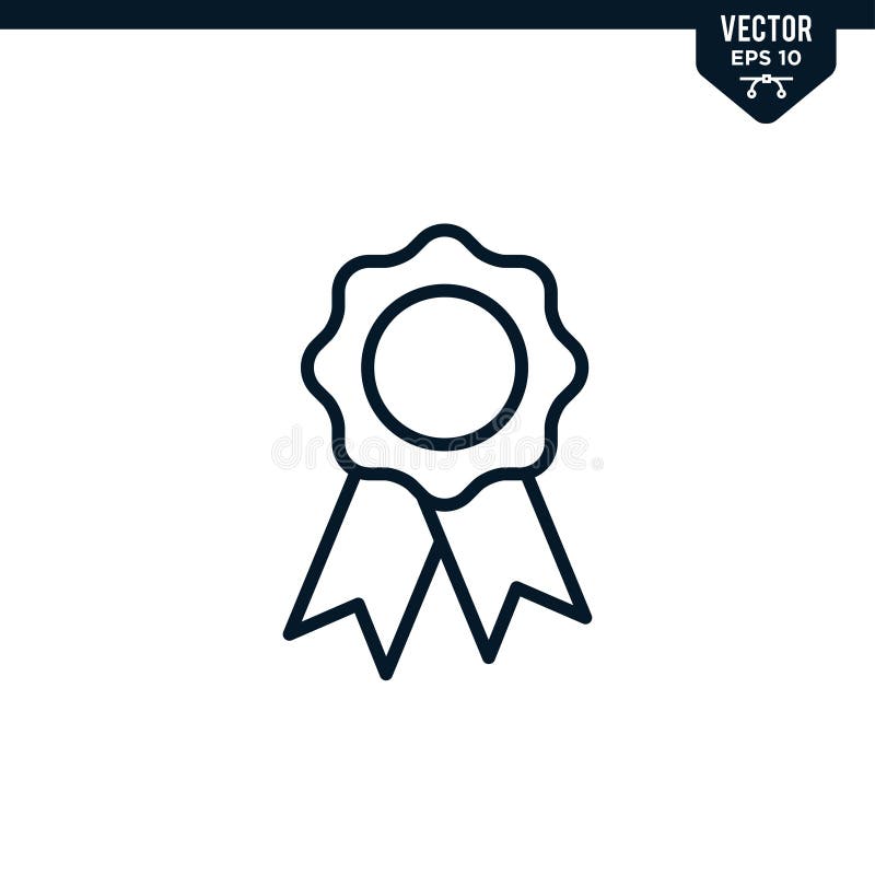 Rosette Icon Collection Outlined Style, Editable Stroke Stock Vector ...