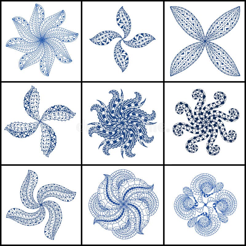 Rosette ornament. stock vector. Illustration of flower - 59101122