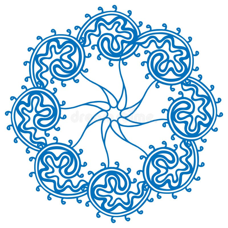 Rosette ornament. stock vector. Illustration of orient - 59318944