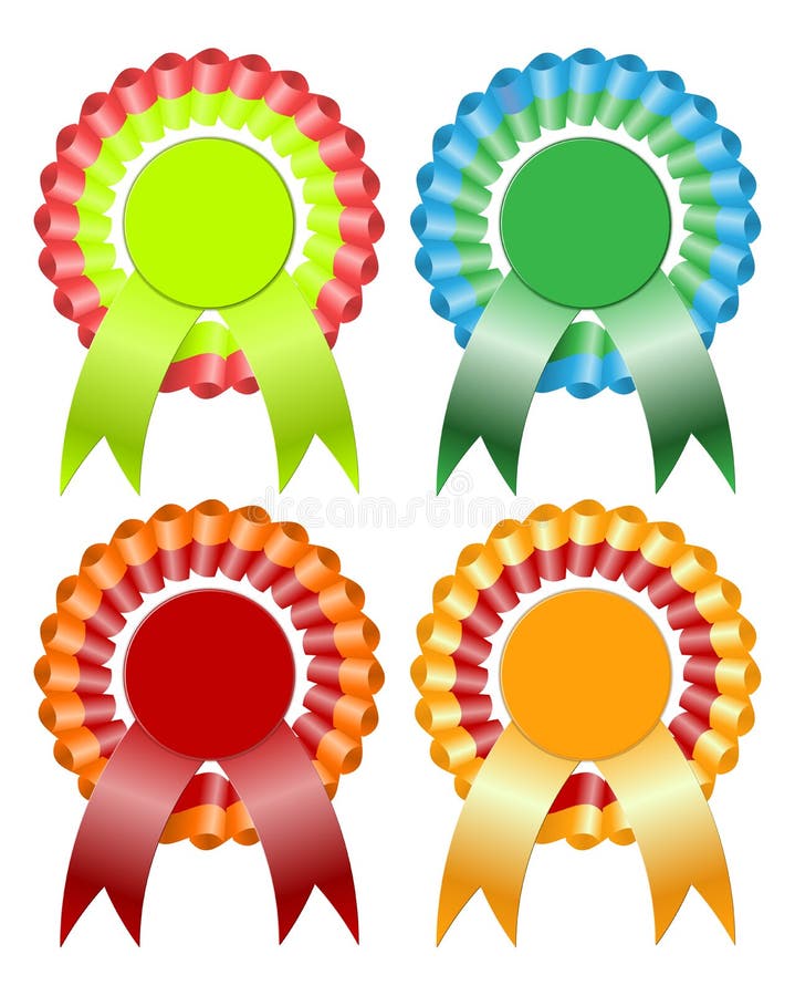 Ribbon rosette awards stock vector. Illustration of background - 18956895