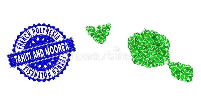 Rosette Scratched Seal Imprint and Green Vector Lowpoly Tahiti and ... Rosette Scratched Seal Imprint and Green Vector Lowpoly Tahiti and ...