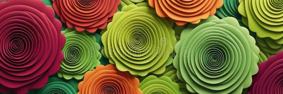 Rosette Shapes in Maroon and Mediumspringgreen Stock Image - Image of generated, shapes: 306350297