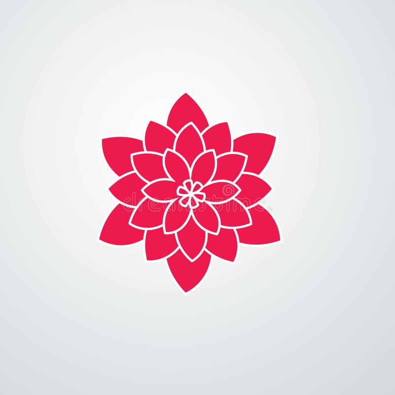 Rosette Vector Logo. Floral Ornament Stock Vector - Illustration of ...