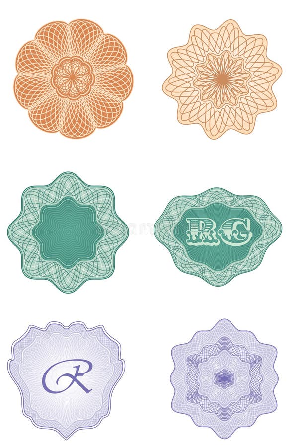 Rosetten - Auslegungelementvektor Vektor Abbildung - Illustration von ...