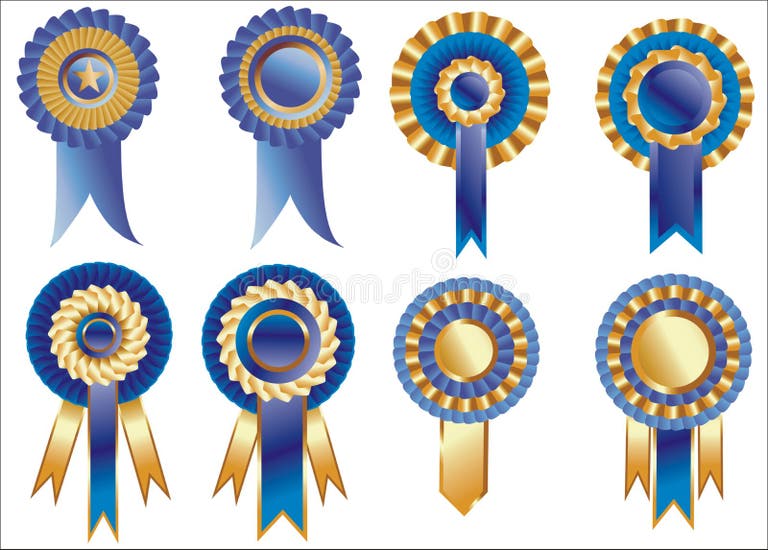 First Second Third Rosettes Stock Illustrations – 46 First Second Third ...