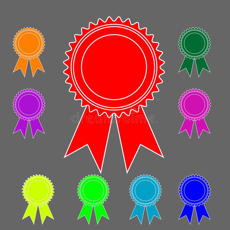 Rosettes in a Range of Colors (vector) Stock Vector - Illustration of ...