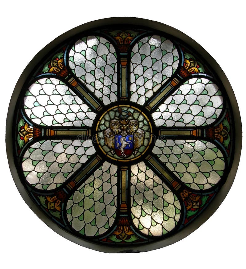 Rosewindow stock image. Image of glaze, glass, ligh, colors - 10118627