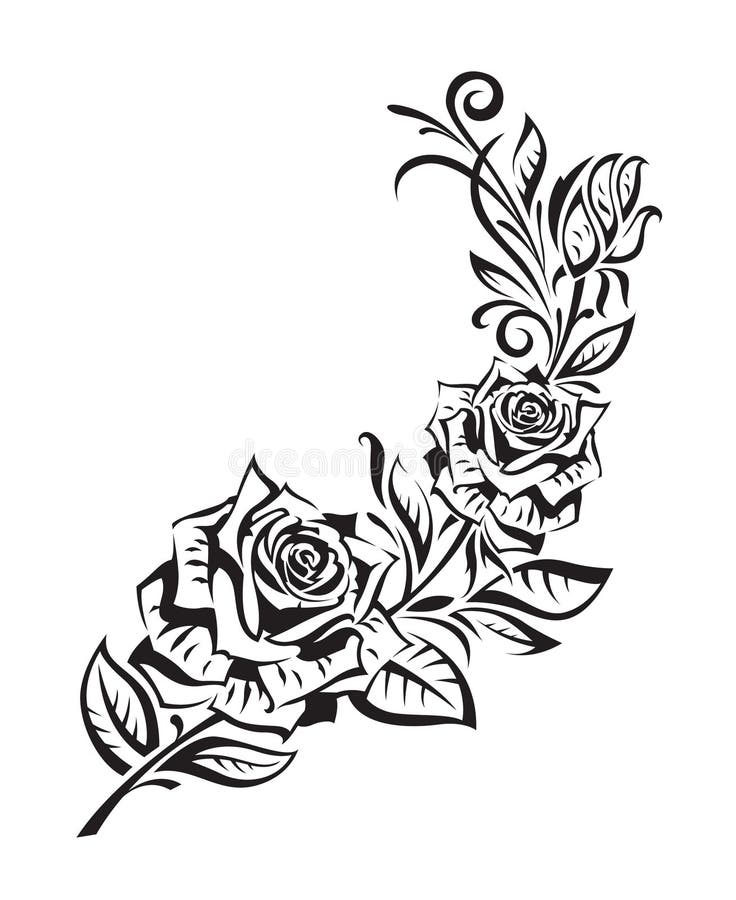 Rosier illustration de vecteur. Illustration du floral - 37448922