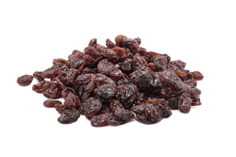 Rosinen Auf Einem Weißen Hintergrund Stockbild - Bild von trocken ...