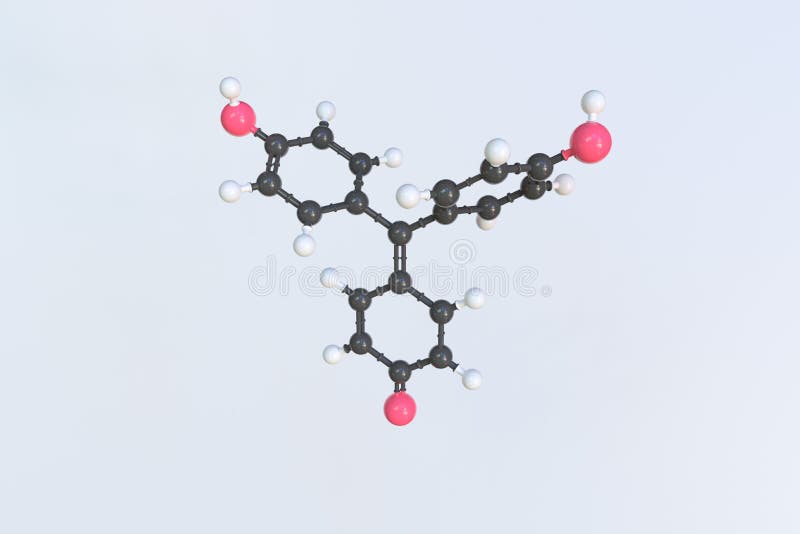 Rosolic Acid Molecule, Scientific Molecular Model, Looping 3d Animation ...