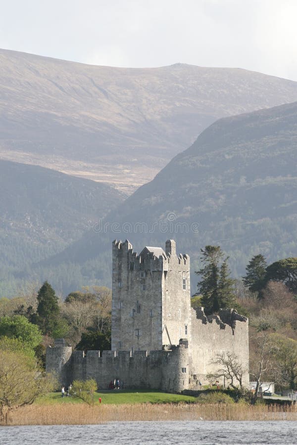 Ross Castle in Kerry Mountains, Killarney, Ireland Stock Image - Image ...
