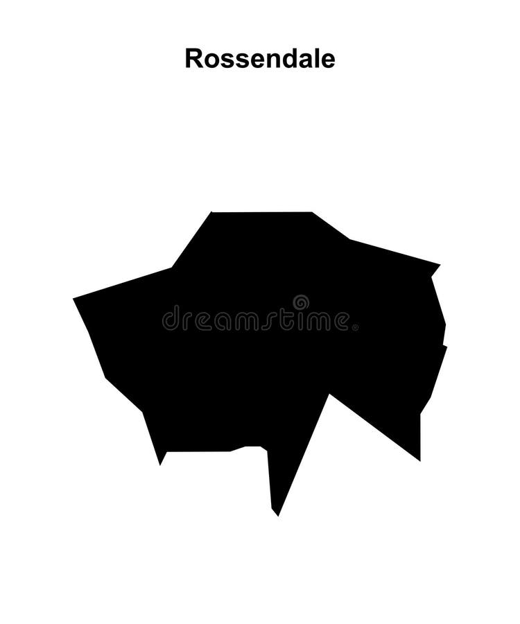 Rossendale outline map stock vector. Illustration of boundary - 371646062