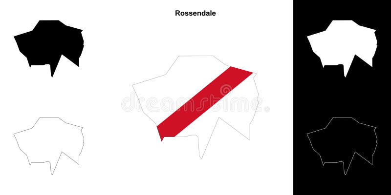 Rossendale outline map stock vector. Illustration of outline - 334904804