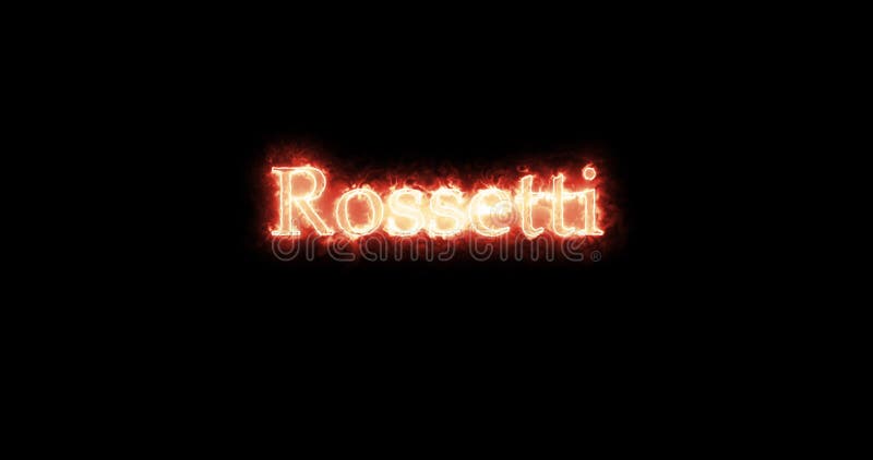 Rossetti Written with Fire. Loop Stock Video - Video of artist, hell: 247845465