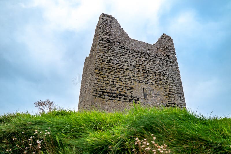 Rossle Castle at Easky Pier in County Sligo Republic of Ireland ...
