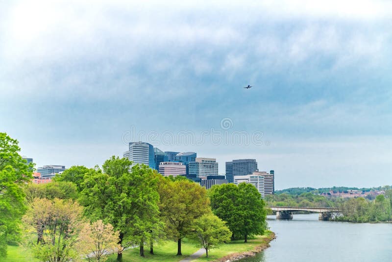 Rosslyn Virginia Skyline Viewed from Memorial Bridge, Washington, DC ...