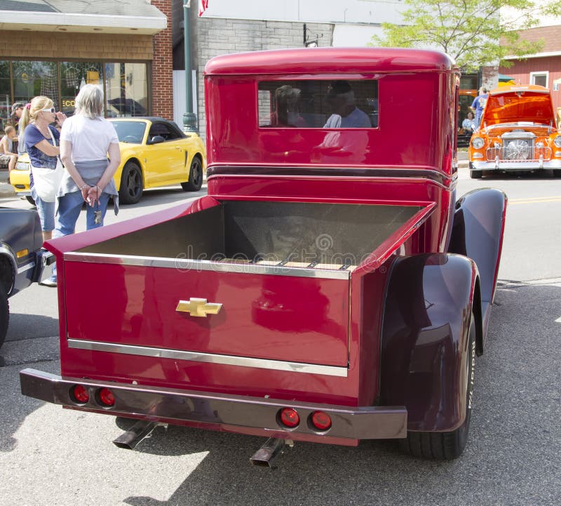 1933 Rosso Chevy Pickup Truck Back View Fotografia Stock Editoriale ...