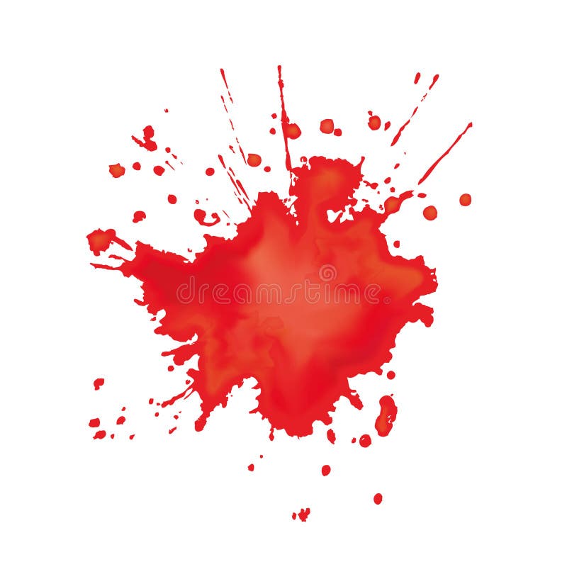 Rosso Della Macchia Dell'acquerello Illustrazione Vettoriale ...