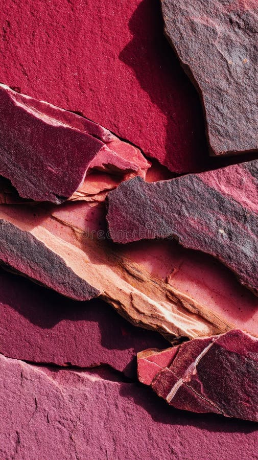 Rosso Levanto Natural Slab with Deep Red Cuts and Textured Surface ...