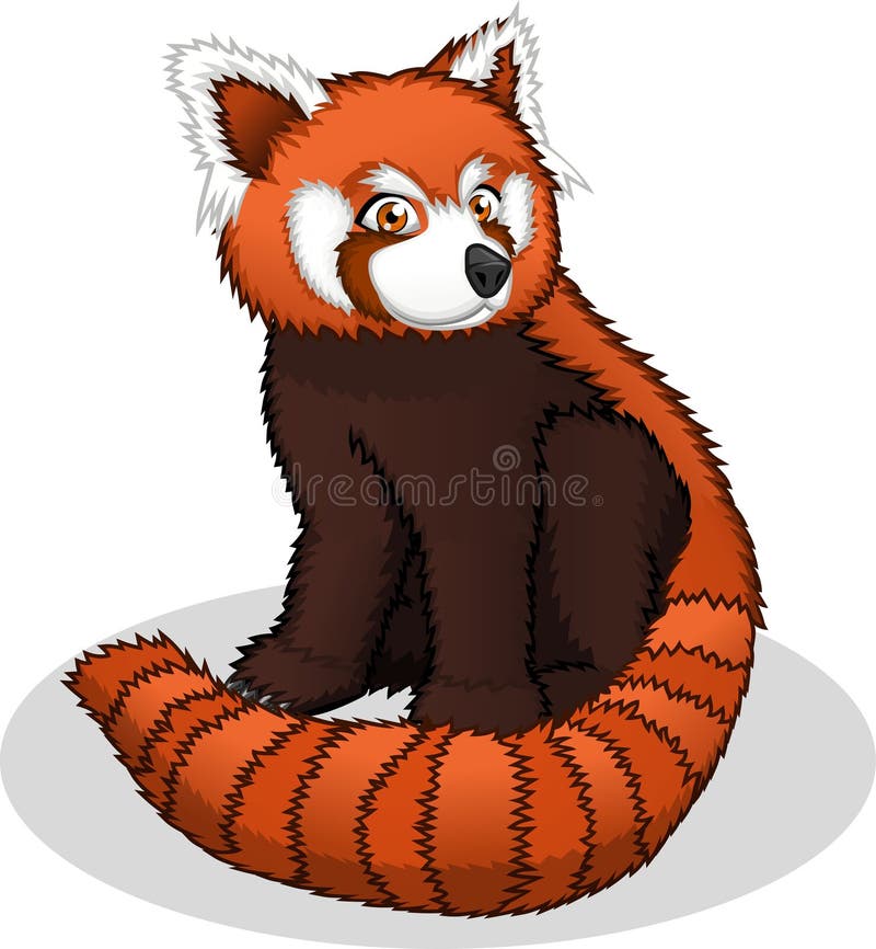Rosso Panda Cartoon Vector Illustration Di Alta Qualità Illustrazione ...