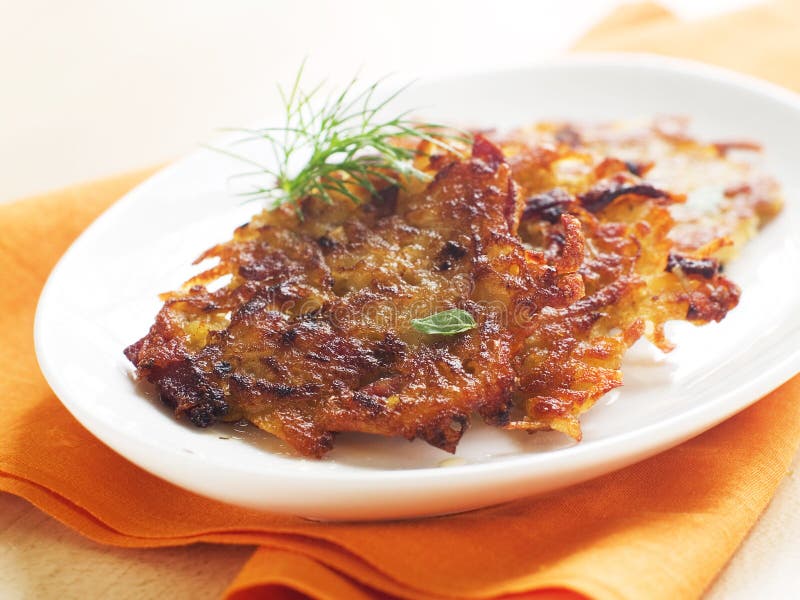 Rosti stock photo. Image of plate, potato, fried, closeup - 22066530