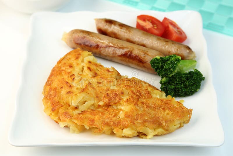 Rosti stock photo. Image of potato, brown, fried, pork - 76465034