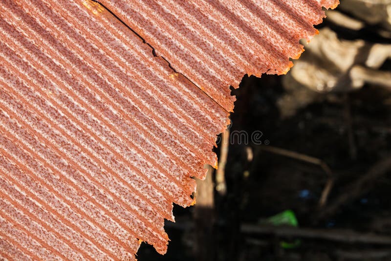 Rostiges Altes Wellblech Oder Galvanisiertes Eisen Stockfoto - Bild von ...