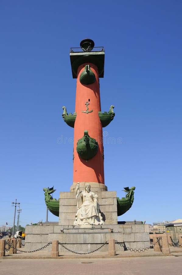 Rostral Column stock photo. Image of eastern, head, russia - 12458418
