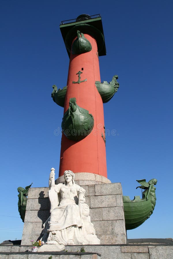 Rostral Column in Saint Petersburg Stock Photo - Image of column ...